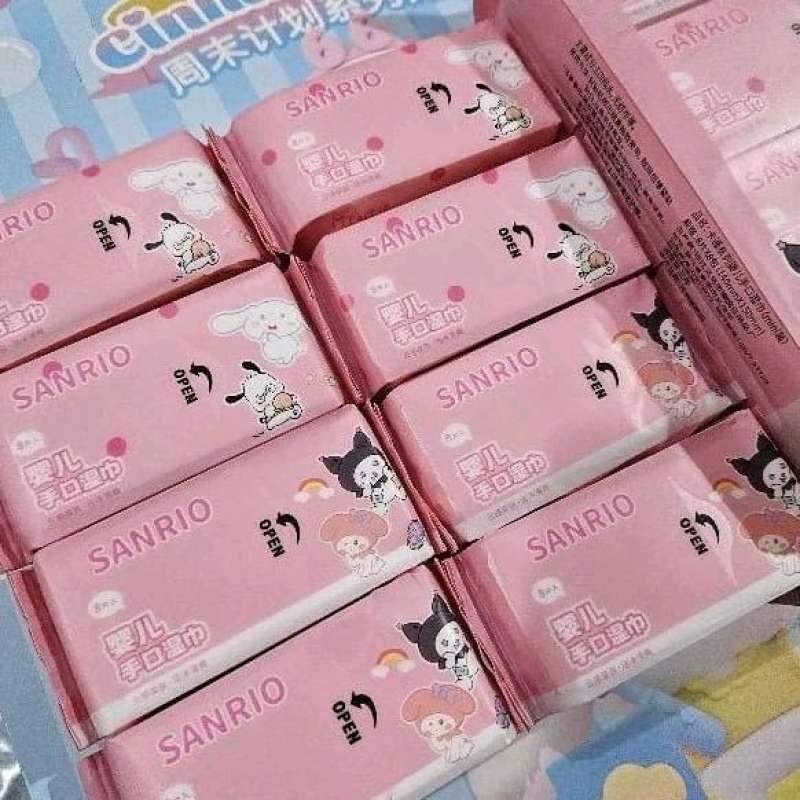 Promo LS Tissue Basah Mini sanrio / tisu basah travel karakter mini ...