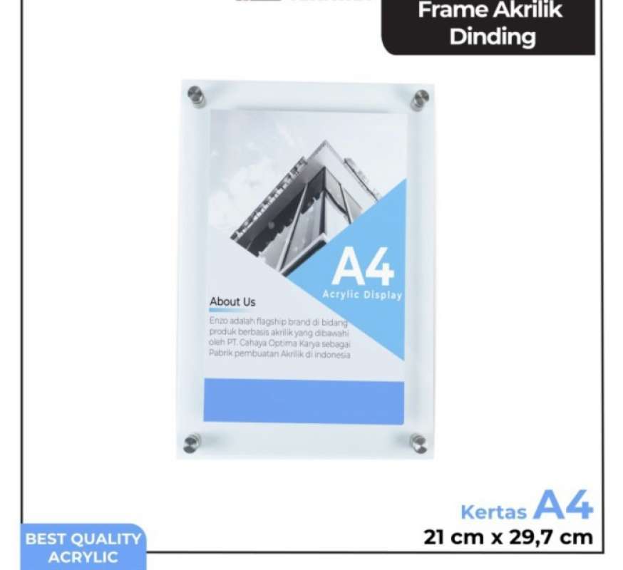 Promo New Acrylic/Akrilik 3Mm Wall Display Poster + 4 Buat Poster ...