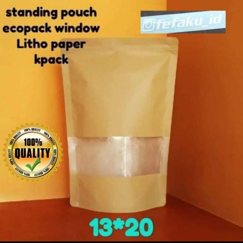 Promo Ecopack Standing Pouch Window / Jendela 250 Gr ( 13X20 ) Diskon 23% di Seller Jaya Raharja ...
