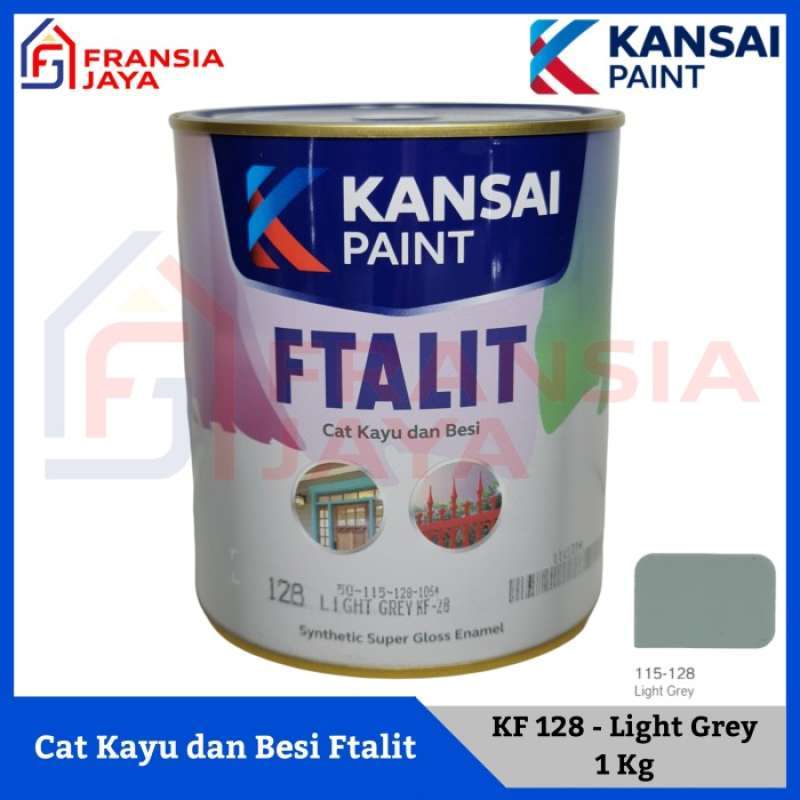 Promo Cat Minyak Besi Dan Kayu Ftalit Light Grey Kf 128 1 Kg Kansai ...