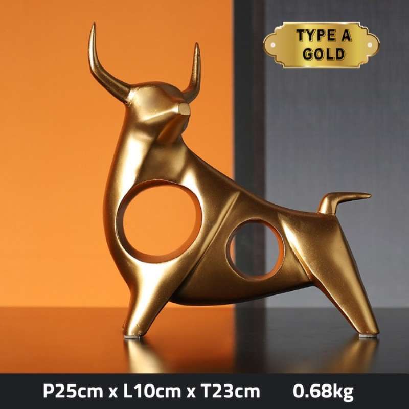Promo Sale Patung Pajangan Banteng Emas Golden Bull Statue Bull Market ...