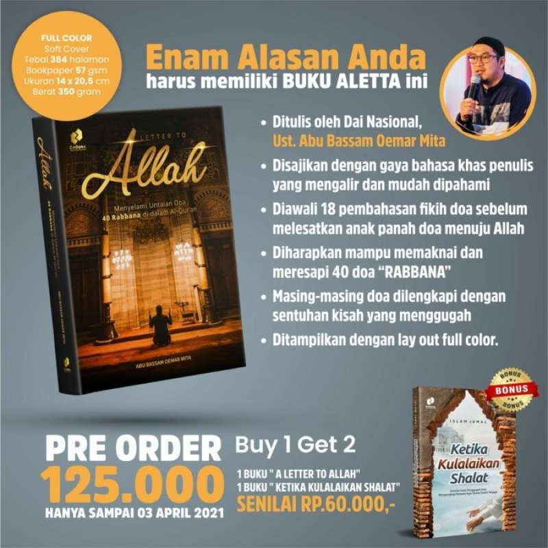 Promo Buku Islami - Letter To Allah Menyelami Untaian Doa 40 Rabbana ...
