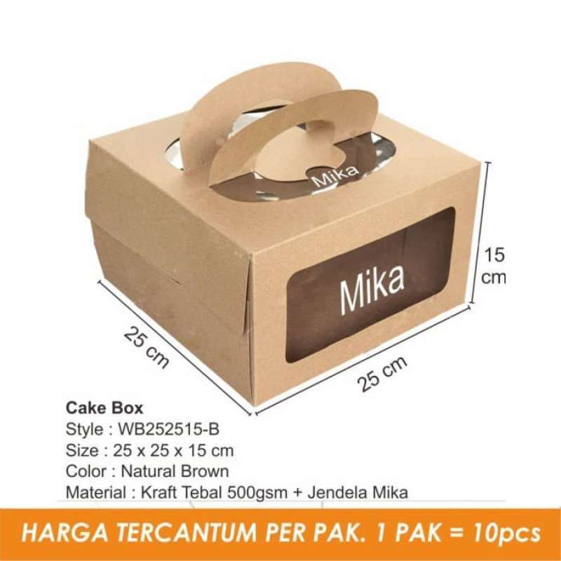 Promo Box Kue Dus Kotak Cake Packaging Kemasan Bolu Window Jendela ...
