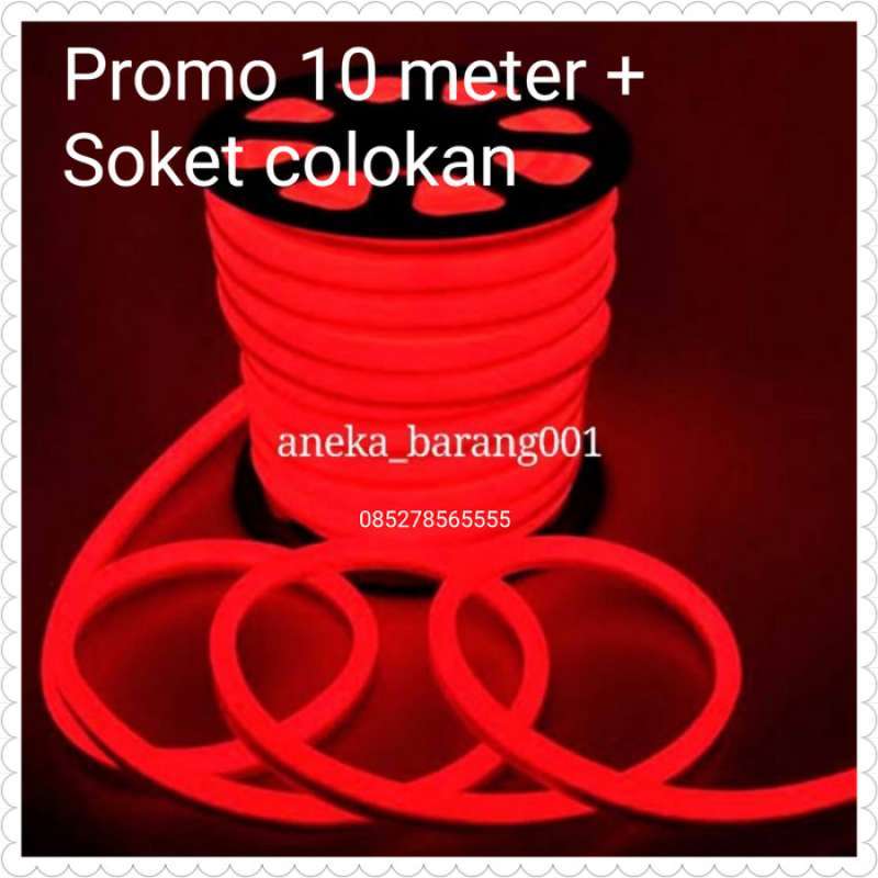Promo Promo Lampu Neon Flex Led Selang Flexible Sign Strip Flexsibel Red Meter Putih