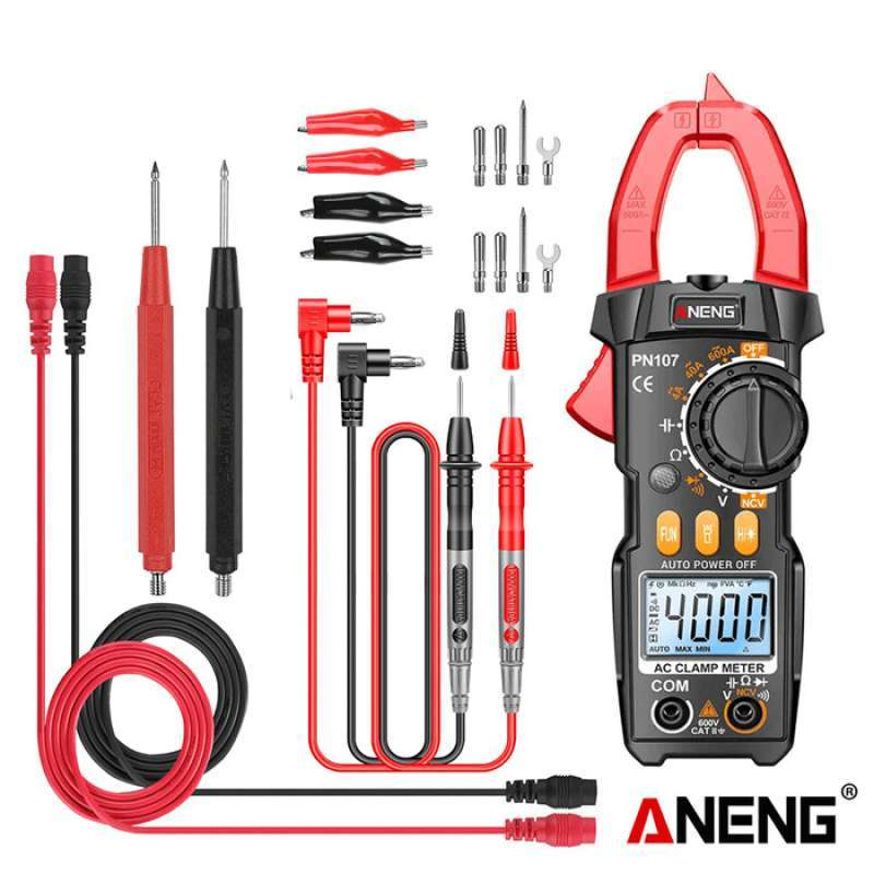 Promo ANENG PN107 PRO 4000 COUNTS DIGITAL CLAMP METER 600A AC CURRENT ...