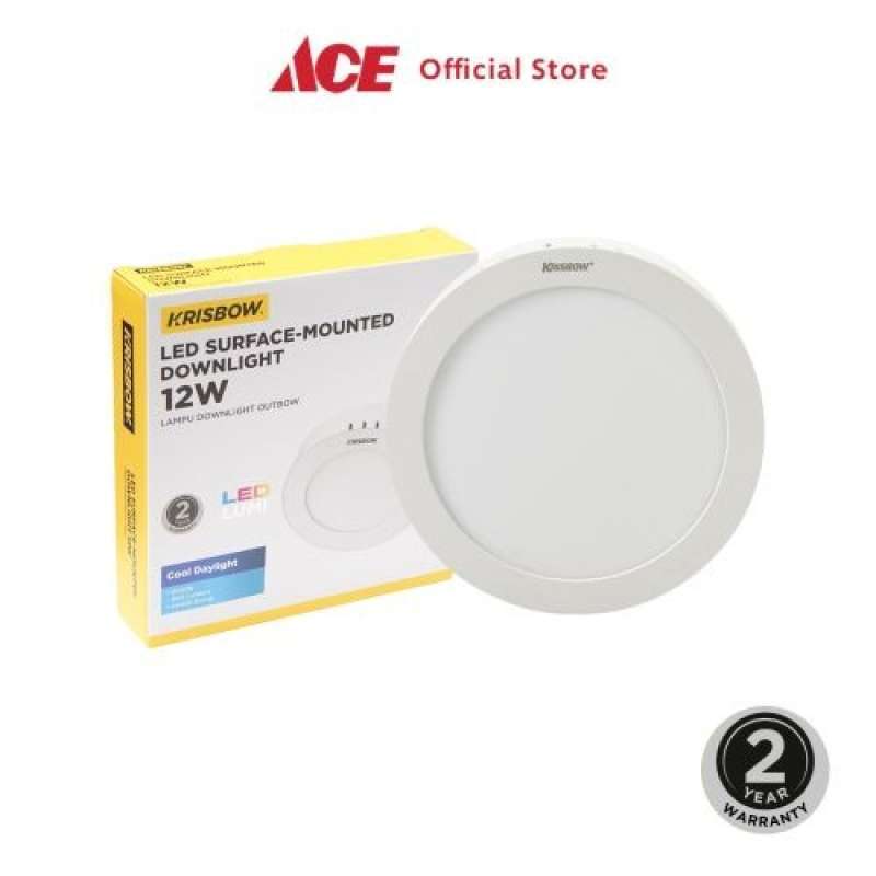 Promo ACE - KRISBOW LAMPU DOWNLIGHT BULAT LED 12W 800 LM - COOL DAYLIGHT -POROSWONDERLAND Diskon ...