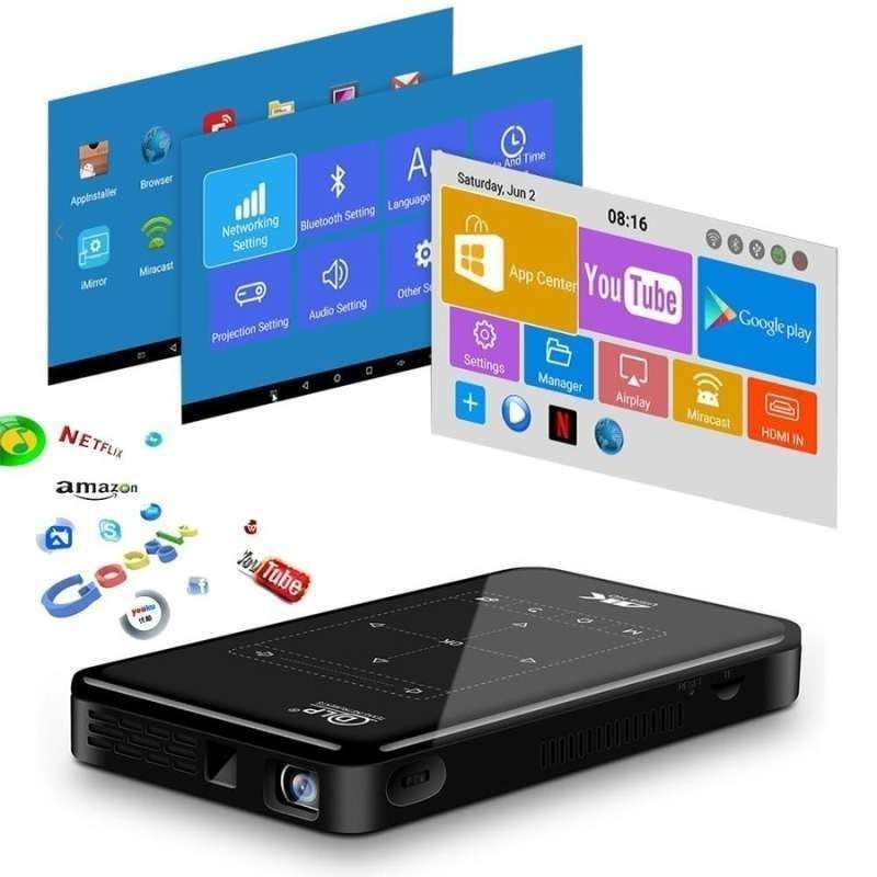 Jual Mini Proyektor DLP P09-II Resolusi 4K HD Android Projector 50 ANSI Lumens di Seller Phoenix ...