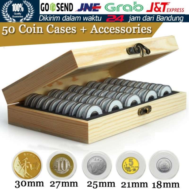 Promo Kotak Holder Koin Model Kapsul dengan Busa Kotak koleksi koin ...