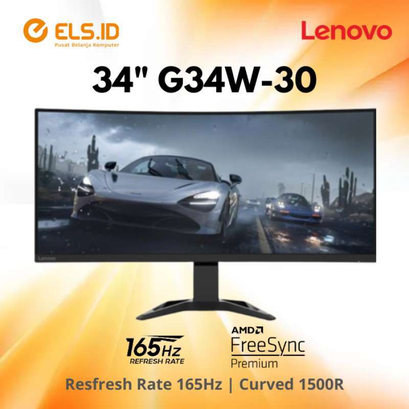 Jual Monitor Lenovo LED G34W-30 34 Curved 1500R 165Hz di Seller ELS ...