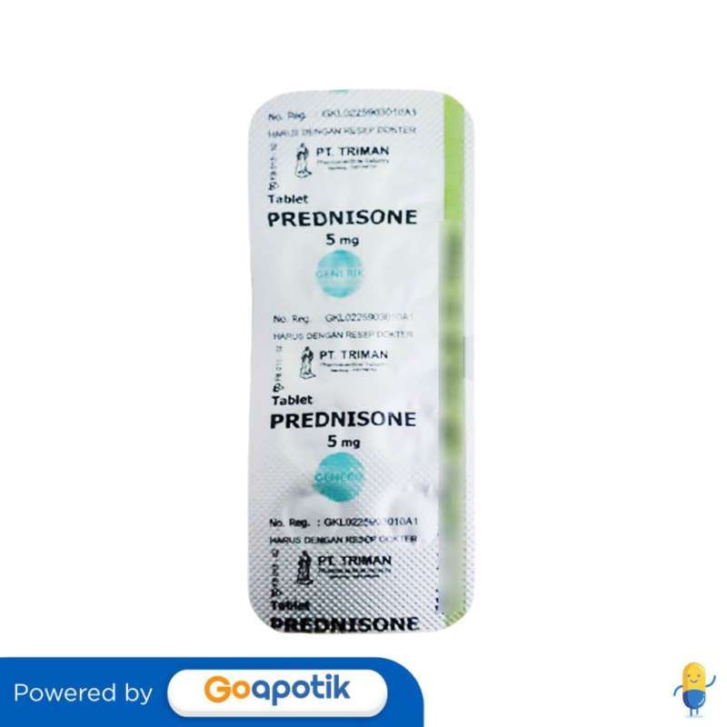 Jual PREDNISONE TRIMAN 5 MG STRIP 10 TABLET di Seller Apotek Adiel - Curug, Kota Depok | Blibli