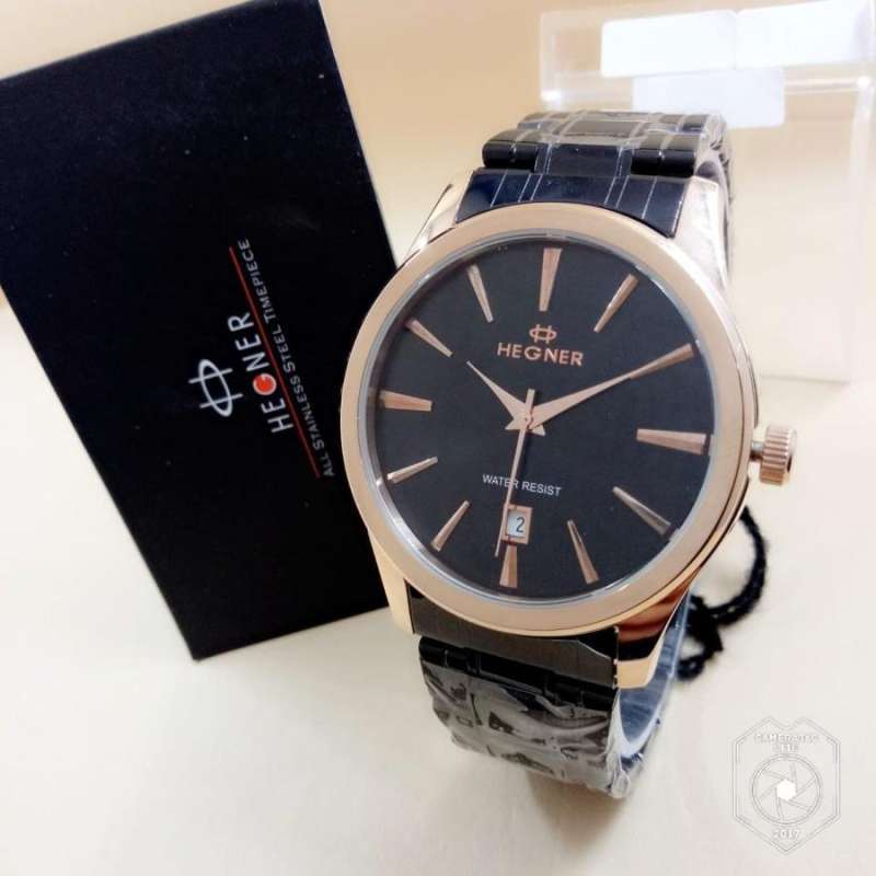 Jual Jam Tangan Hegner 1603 Hw 1603 Pria Rosegold Black Original Di ...
