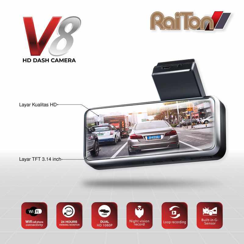 Promo Raiton Dash Cam Dashcam Mobil Wifi Perekaman Loop Cctv Mobil ...