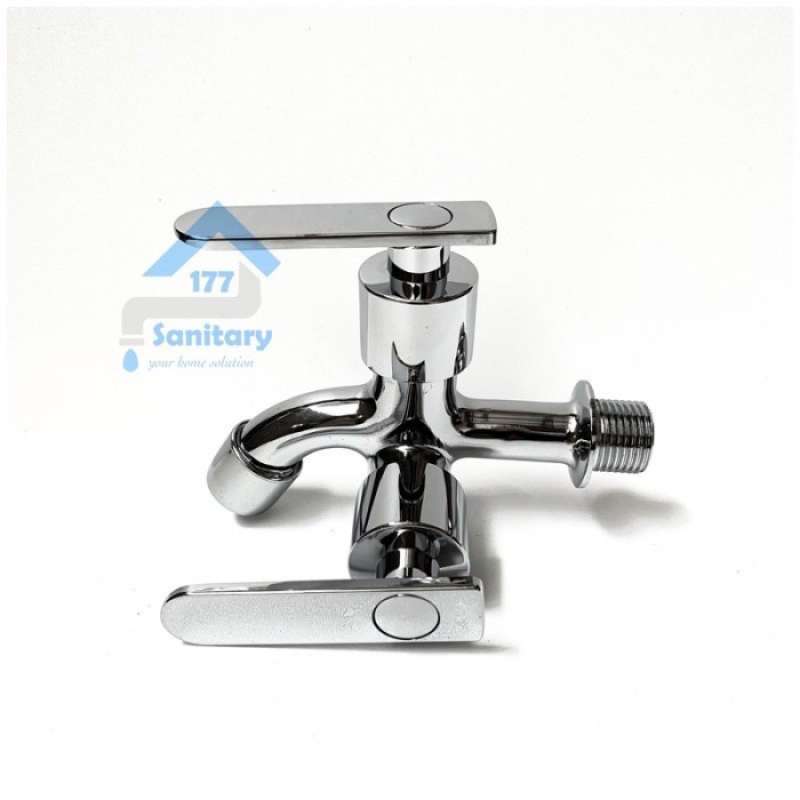 Promo KRAN CABANG 6037- KERAN AIR SHOWER KRAN DOUBLE 2 TWO WAY DOBEL ...