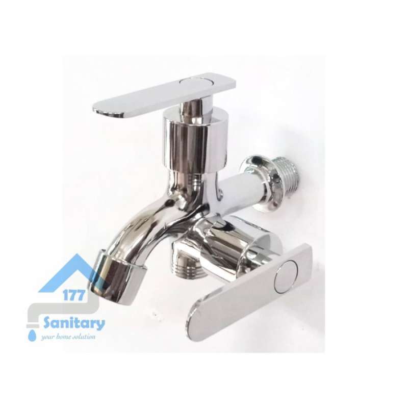 Promo KRAN CABANG 6037- KERAN AIR SHOWER KRAN DOUBLE 2 TWO WAY DOBEL ...