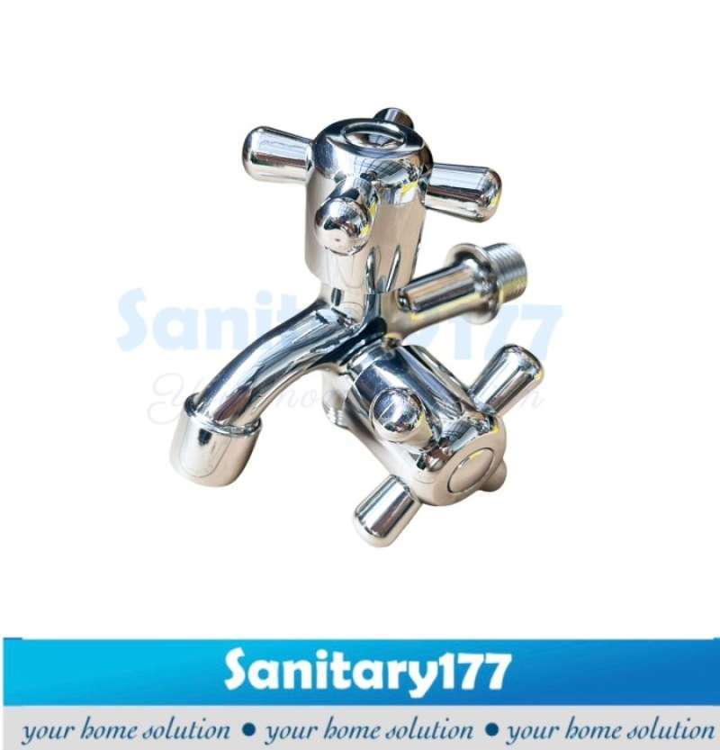 Promo KRAN CABANG 6037- KERAN AIR SHOWER KRAN DOUBLE 2 TWO WAY DOBEL ...