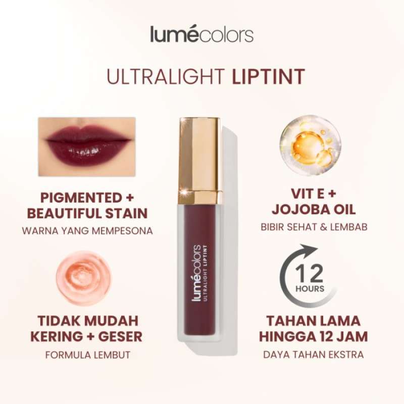 Promo Lumecolors Ultralight Liptint 6.6ml Lume Lip Tint Gloss Stain ...