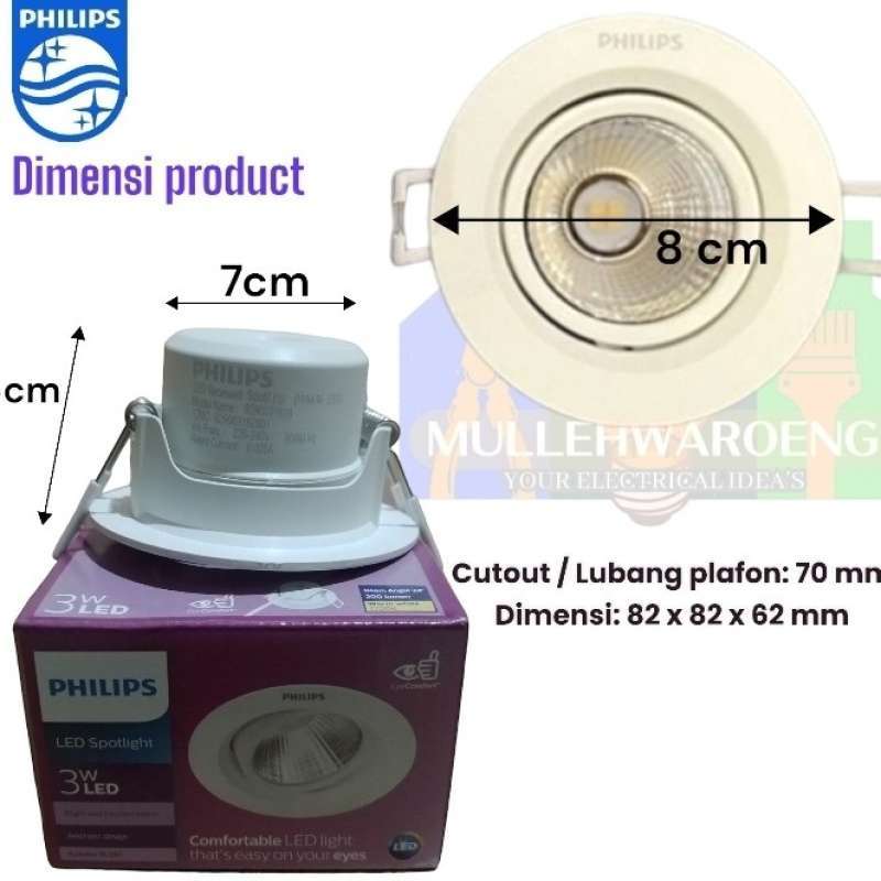 Promo Philips Kyanite 070 Sl201 3w Lampu Sorot Inbow Led Recessed Spot ...