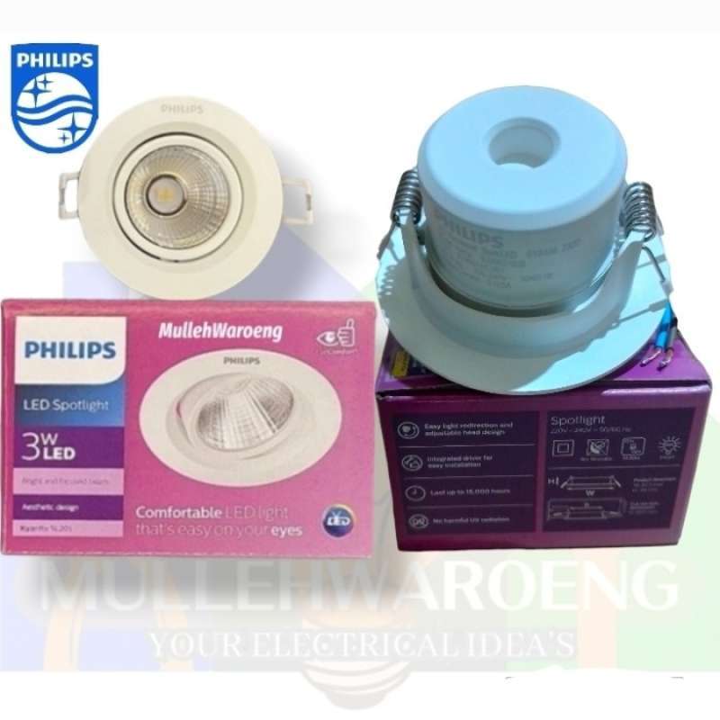 Promo Philips Kyanite 070 Sl201 3w Lampu Sorot Inbow Led Recessed Spot ...
