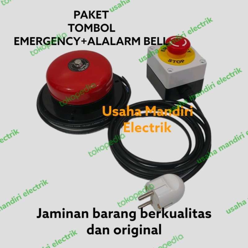 Promo SIRENE PERINGATAN/BAHAYA/ALARM BELL+TOMBOL EMERGENCY - Diskon 50% ...