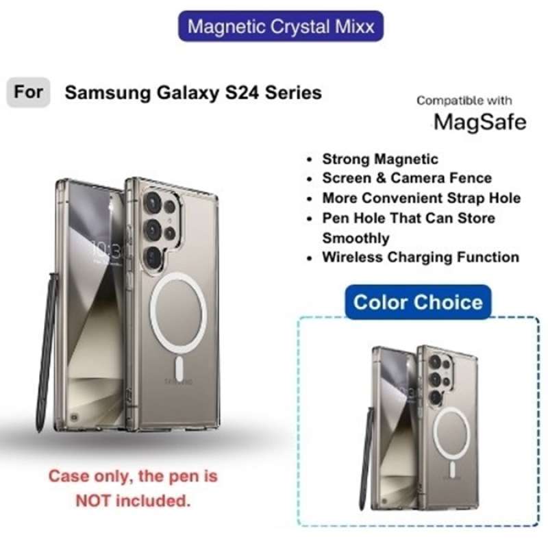 Promo Case Samsung Galaxy S24 Ultra Plus VRS Design MagSafe Crystal ...