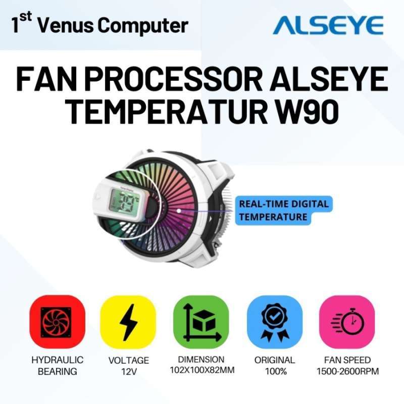 Jual Fan Processor Alseye W-90 Digital Temperature White Sync Intel ...