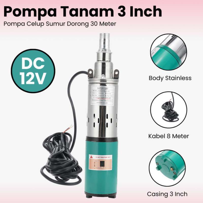 Promo POMPA SATELIT MINI DC 12V POMPA TANAM CELUP SUMUR 30 METER POMPA ...