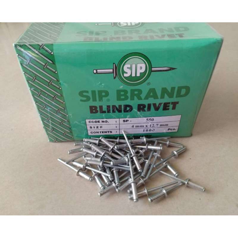Jual Paku Rivet SIP Brand SP 550 4 x 12.7 mm DUS 1000 PCS di Seller UD ...