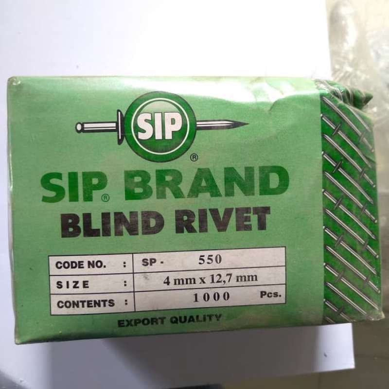 Jual Paku Rivet SIP Brand SP 550 4 x 12.7 mm DUS 1000 PCS di Seller UD ...
