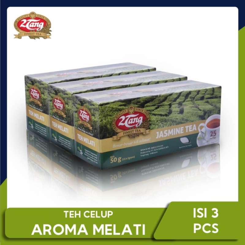 Jual 2Tang Jasmine Tea Reguler Teh Celup [3 box @25 kantong/ 2 gr] di ...
