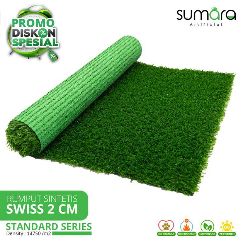 Jual Karpet Rumput Sintetis Swiss 2 Cm Sumara Artificial - Standar ...
