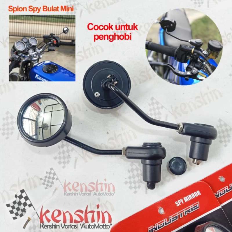 Promo Kaca Cermin Spion Motor Bulat Cembung Mini Spy Retro Klasik ...