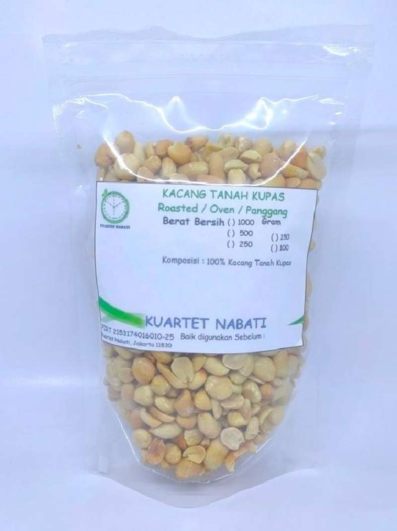 Promo 250gr Roasted Kacang Tanah Kupas - Rasa Original - Oven ...