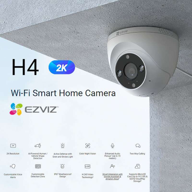 Jual Ezviz H4 3MP Smart Home Ip Camera Indoor Outdoor CCTV CS-H4 di Seller ST VANILLA - Kebon ...