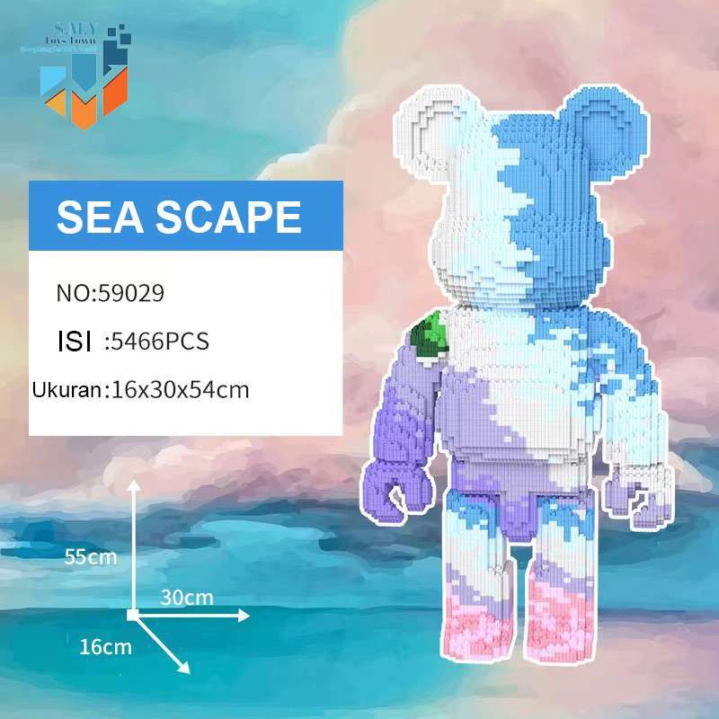 Promo SMY Nano Blocks BIG VIOLENT BEAR 3D Model, Mainan Blok Susun ...