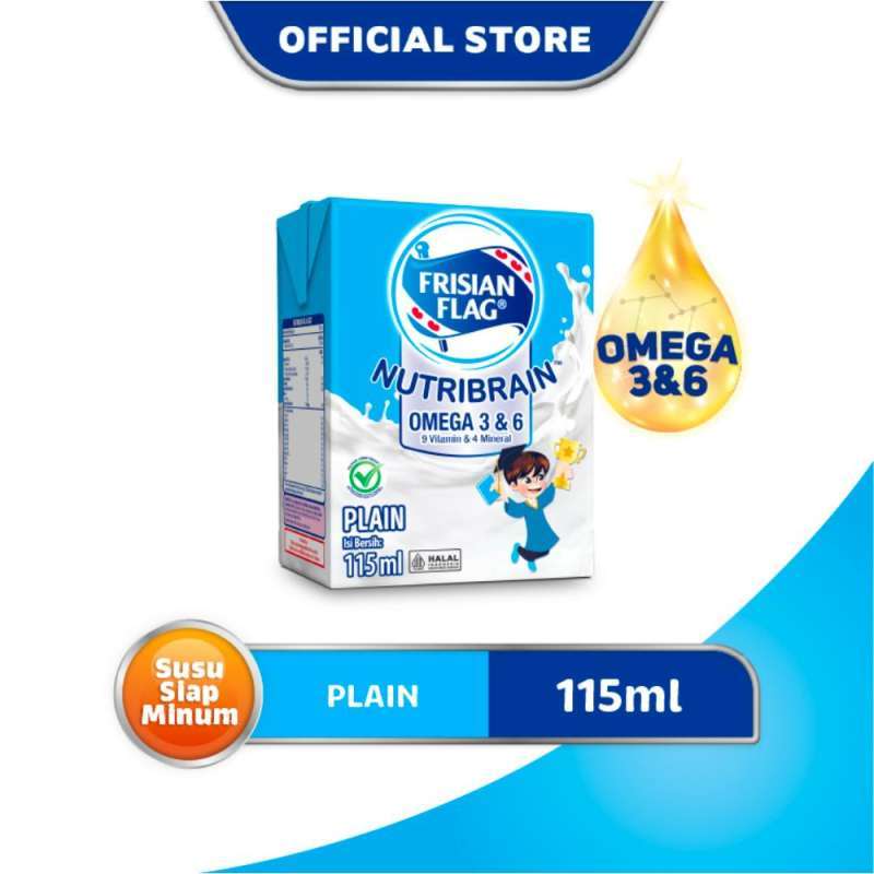 Promo Frisian Flag Nutribrain Omega Susu Uht Plain [115 Ml] Diskon 7% Di Seller Frisian Flag ...
