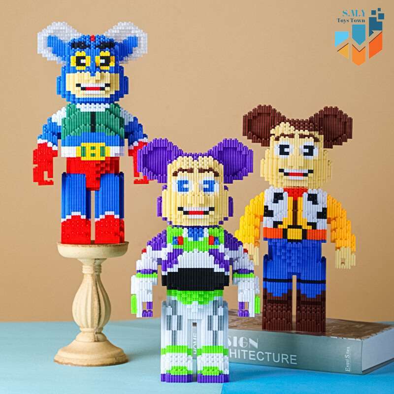 Promo Smy Nano Blocks Violent Bear 3d Model, Mainan Blok Susun, Blok ...