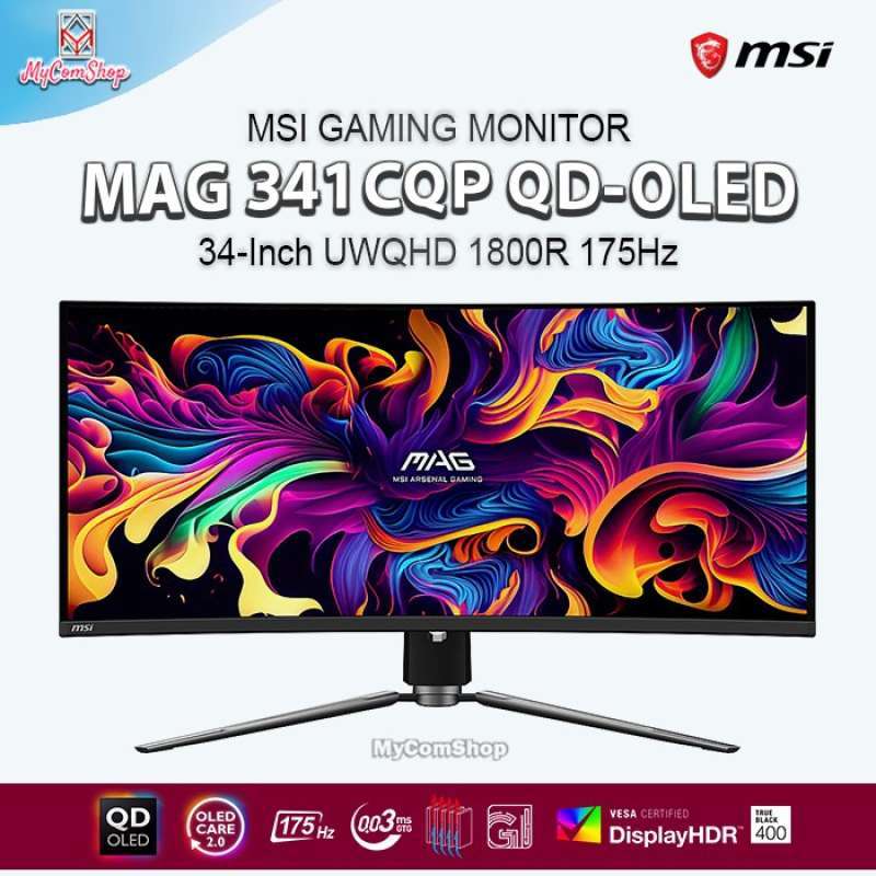 Jual Msi Gaming Monitor Mag 341cqp 34 Qd-oled Uwqhd 1800r 175hz 3ms Di ...