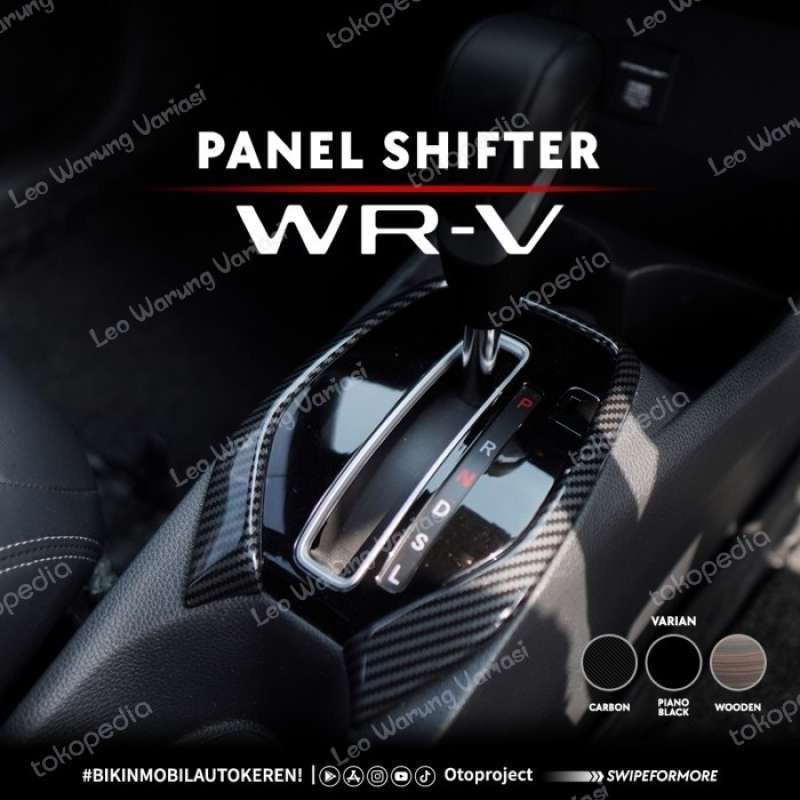 Promo Cover Panel Shifter Perseneling Otoproject Wr-V Black Piano -Wood ...