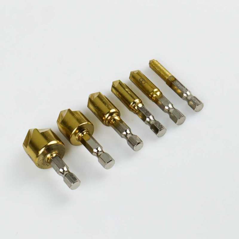 Jual Mata Bor Drill Bit Countersink HSS 6-19mm 6 PCS BT3 Bor Besi Set ...