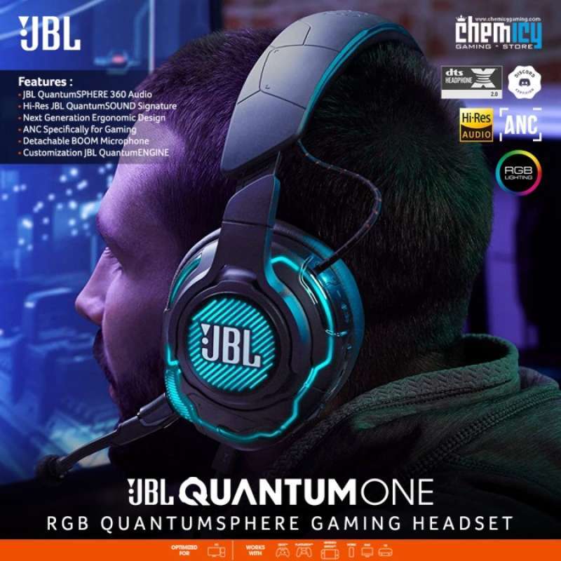 Promo JBL Quantum ONE / QONE RGB QuantumSphere 360 USB Gaming Headset ...