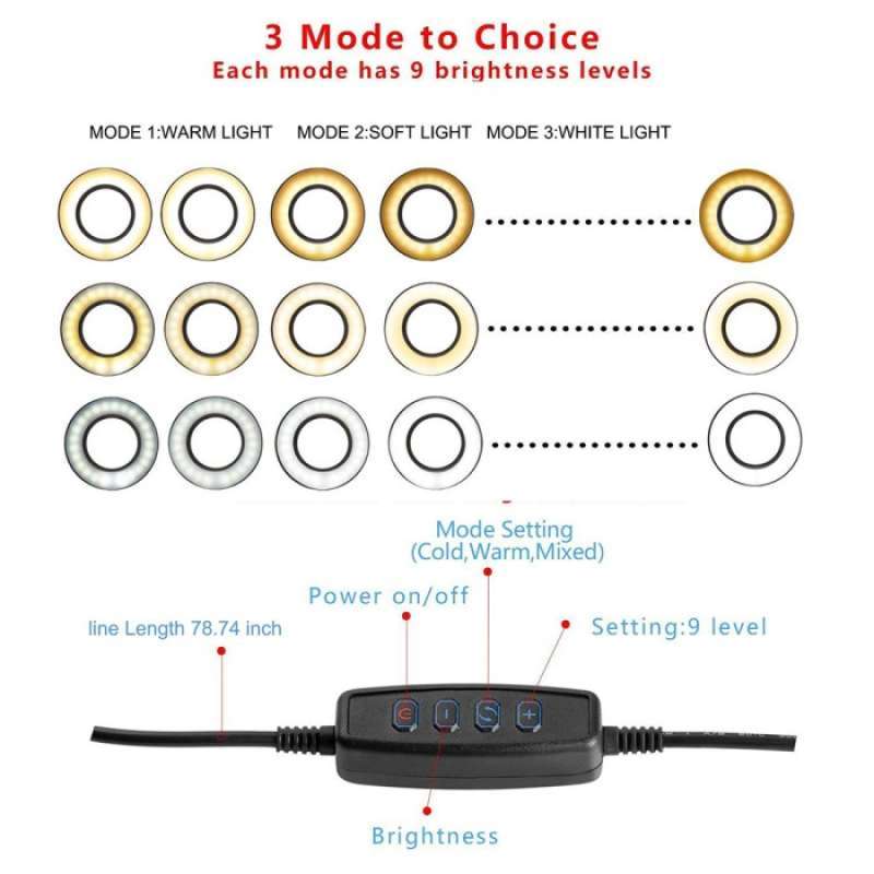 Promo New Ring Light 26cm + Light Stand 2m Cocok Untuk Live, Streaming ...