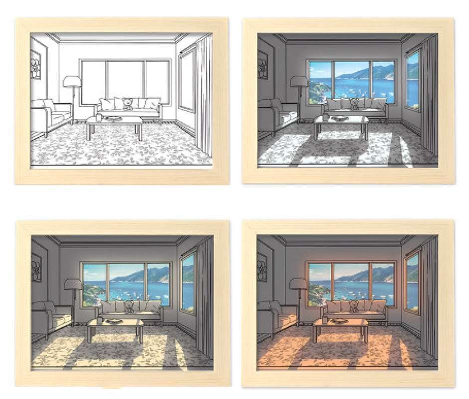 Promo LED Painting Night Light Lukisan Lampu Meja Aesthetic Desk Setup ...