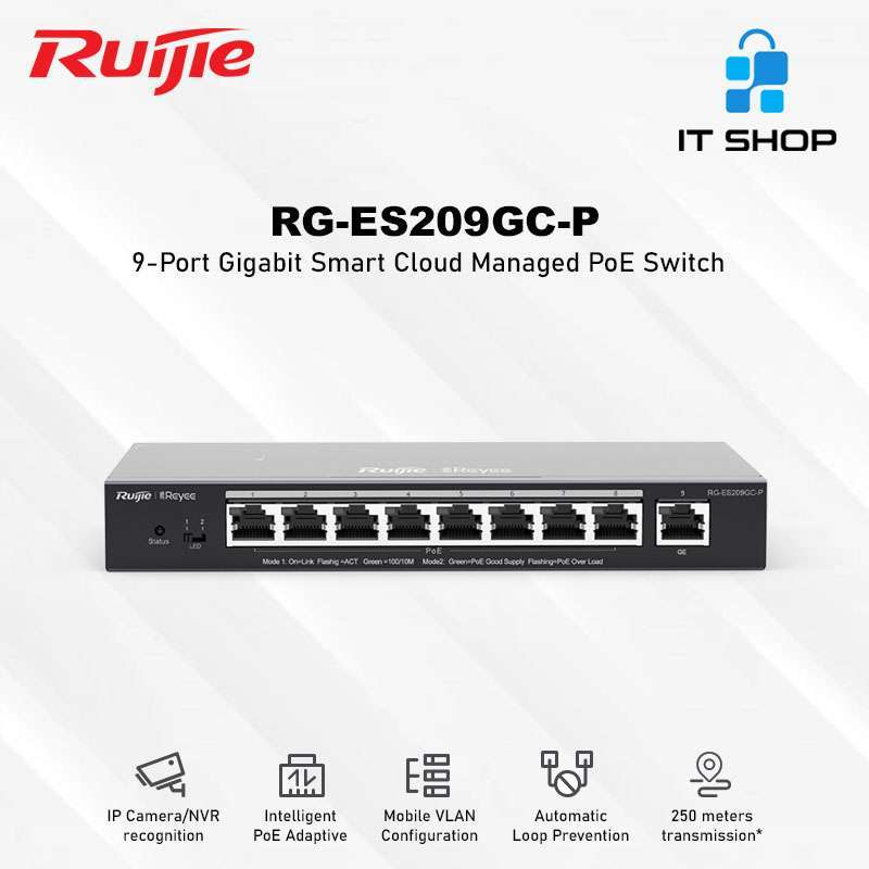 Jual Ruijie 9-port Gigabit Smart Poe Switch Rg-es209gc-p Di Seller It ...