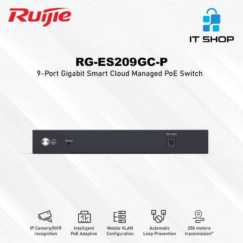 Jual RUIJIE 9-Port Gigabit Smart PoE Switch RG-ES209GC-P di Seller IT ...