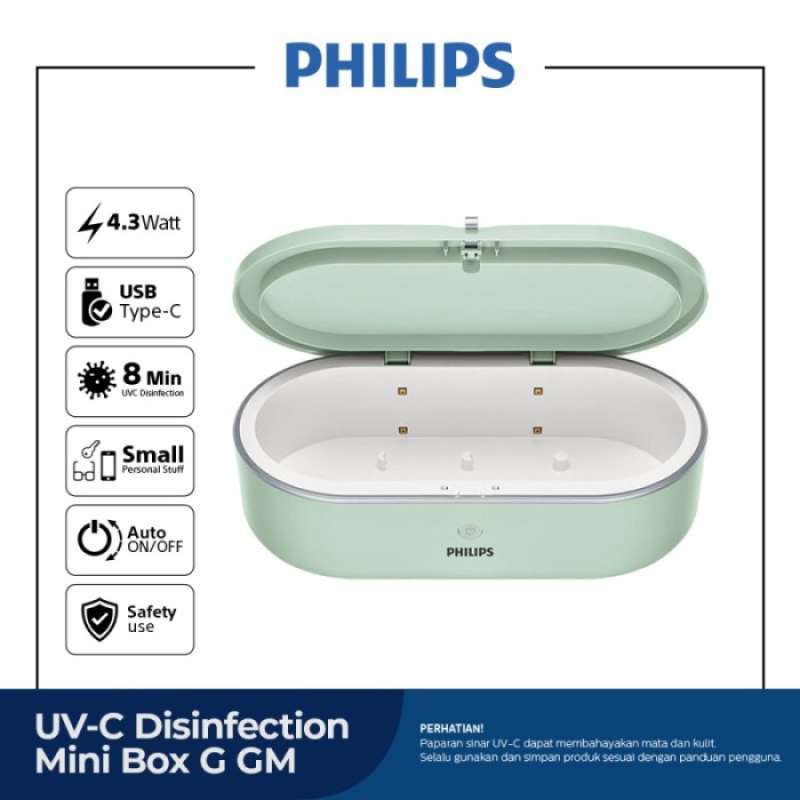 Promo PHILIPS UVC Disinfection Mini Box Sterilizer Ultraviolet - Multicolor Green Diskon 27% di ...
