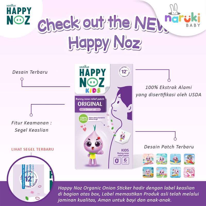 Jual Happy Noz Sticker Minyak Esensial Oil Herbal Organik Untuk Anak ...