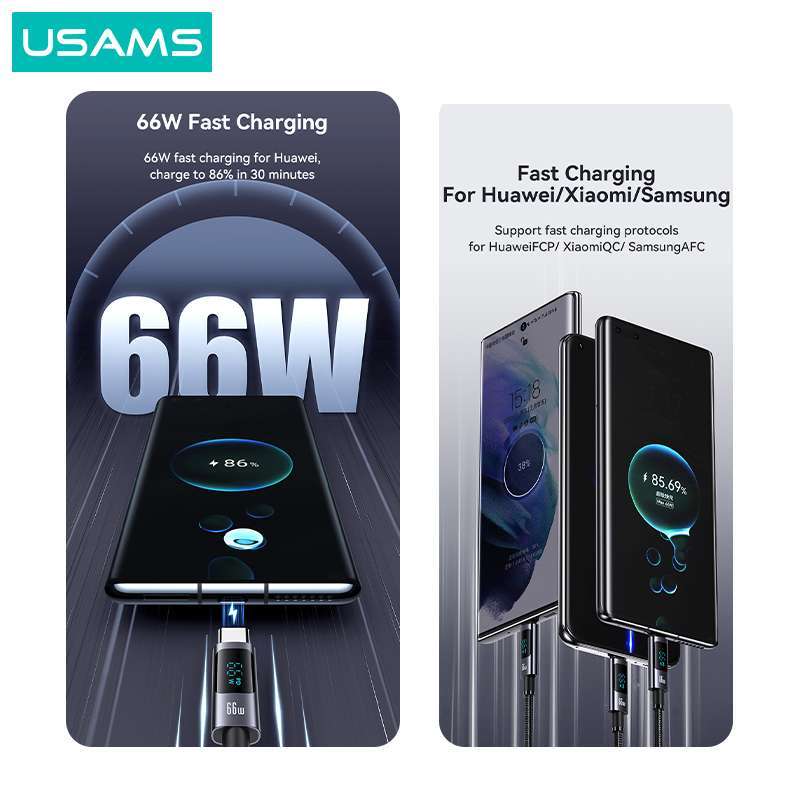 Jual USAMS SF Series Kabel Data USB Type C Fast Charging 6A Digital ...