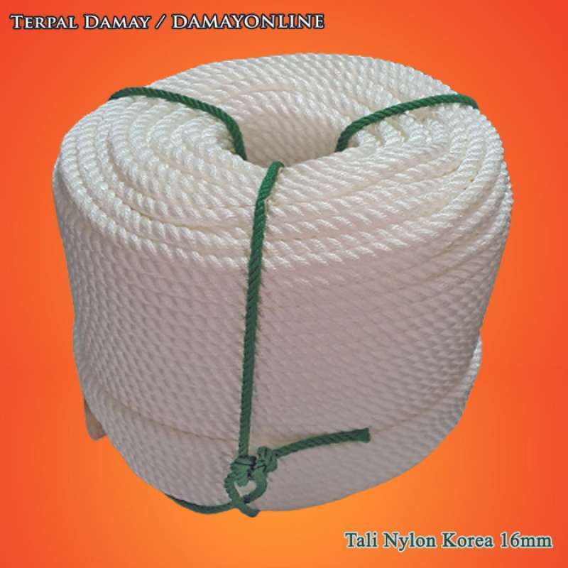 Promo Tali Tambang 16Mm Putih Nylon Korea / Rol ( Harga Per Rol ...