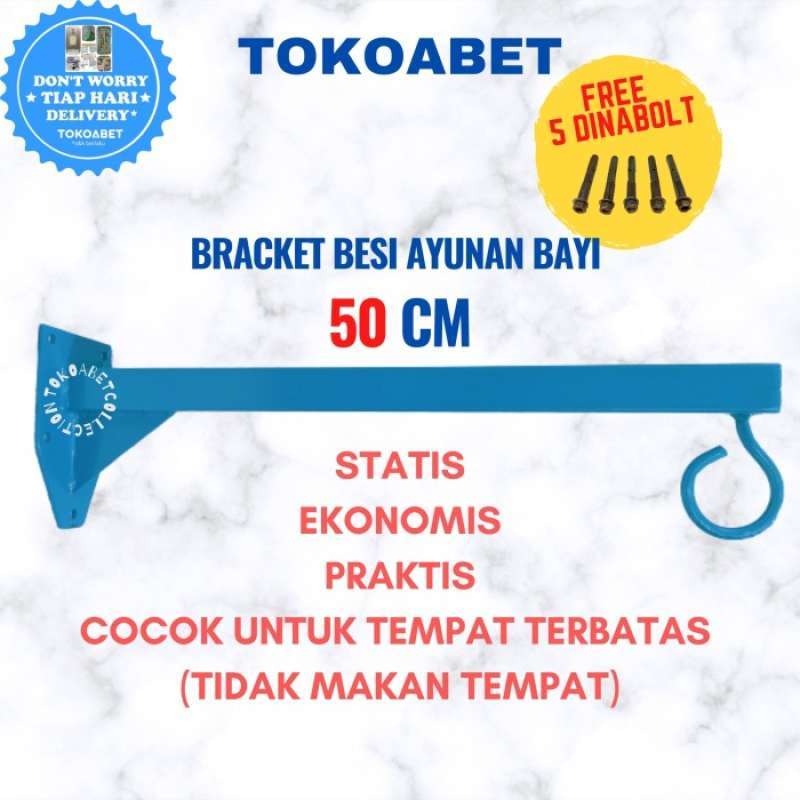 Promo BRACKET WALL BESI AYUNAN BAYI Besi Tebal Tempel Tembok dengan ...