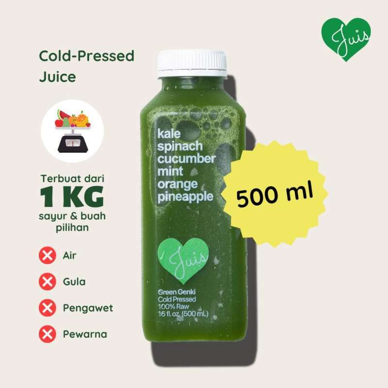Jual Juis - Green Genki 500 ml (Cold-Pressed Juice / Jus) di Seller ...